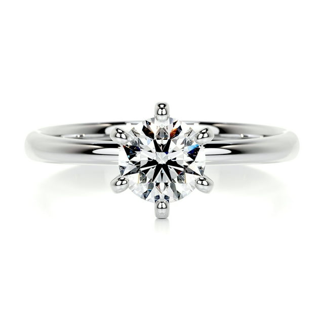 Edge Jewel Single Stone Engagement Ring for Her - Elegant Solitaire ...