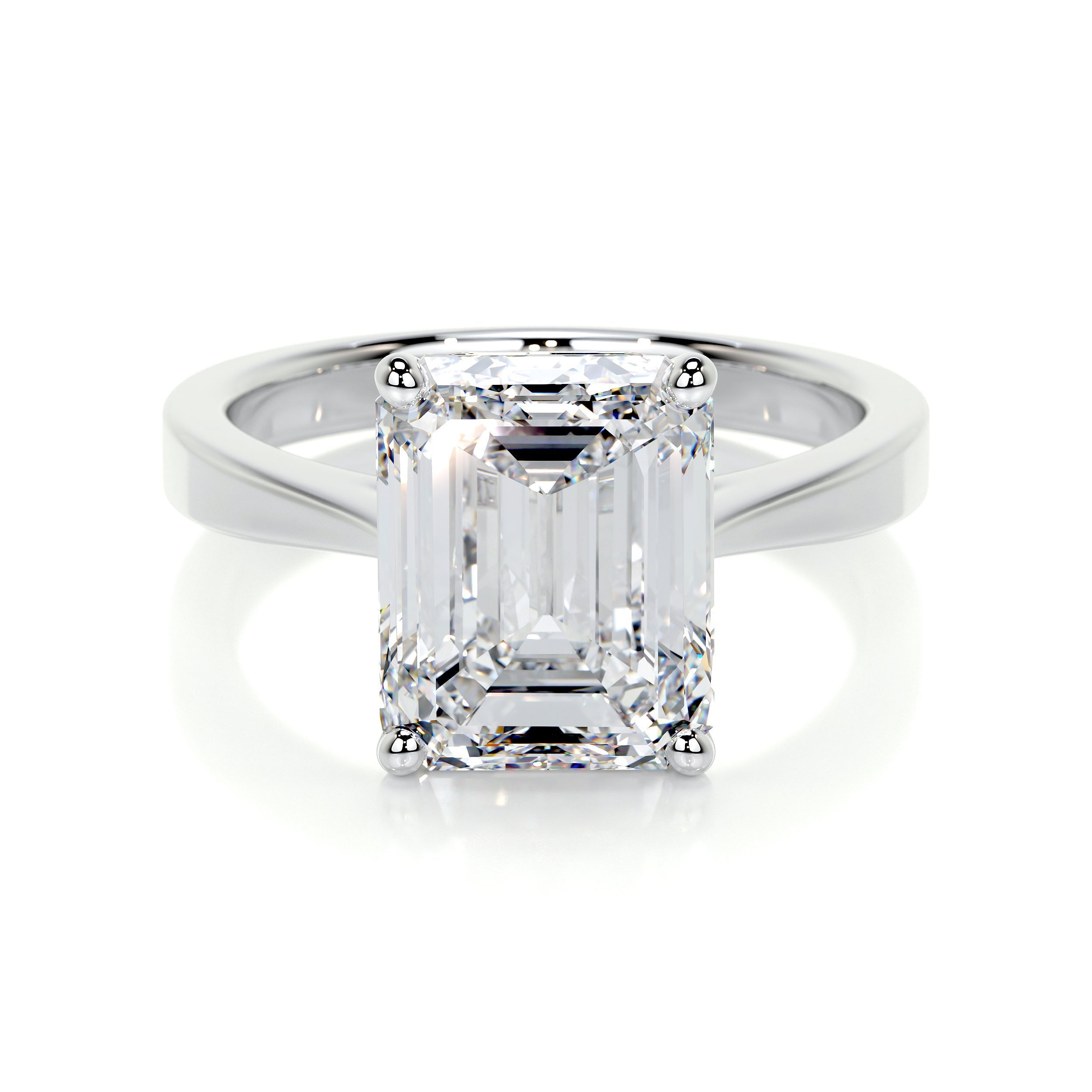 Edge Jewel Single Stone Moissanite Design - 2.2 Ct Radiant Cut Premium ...