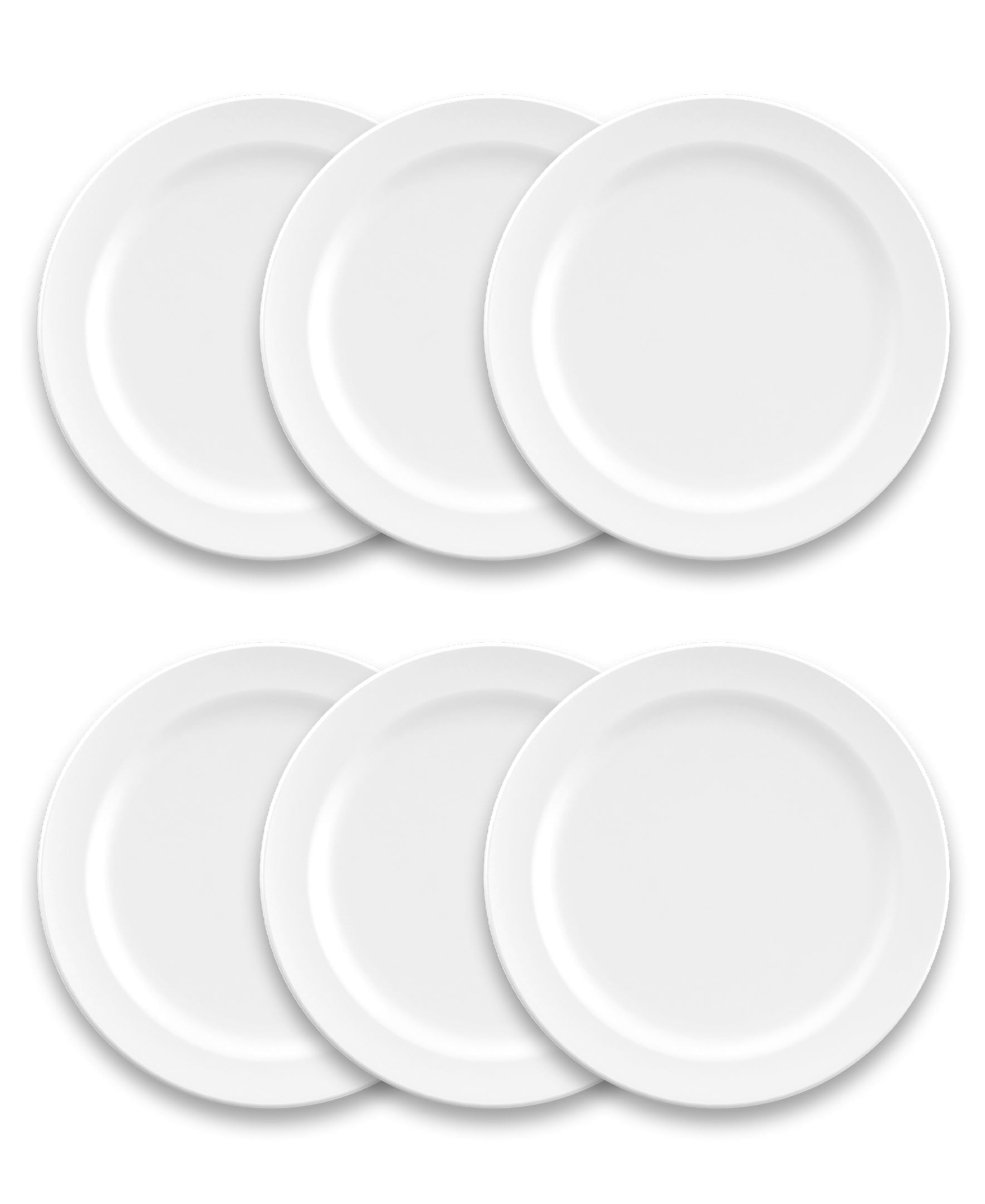 Edge Matte White Dinner Plate, 10.5", Set of 6 - Walmart.com