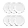 Edge Matte White Dinner Plate, 10.5", Set of 6 - Walmart.com