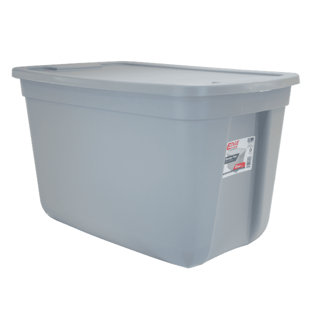 Edge Plastics 20 Gallon Storage Tote - Gray - Walmart.com