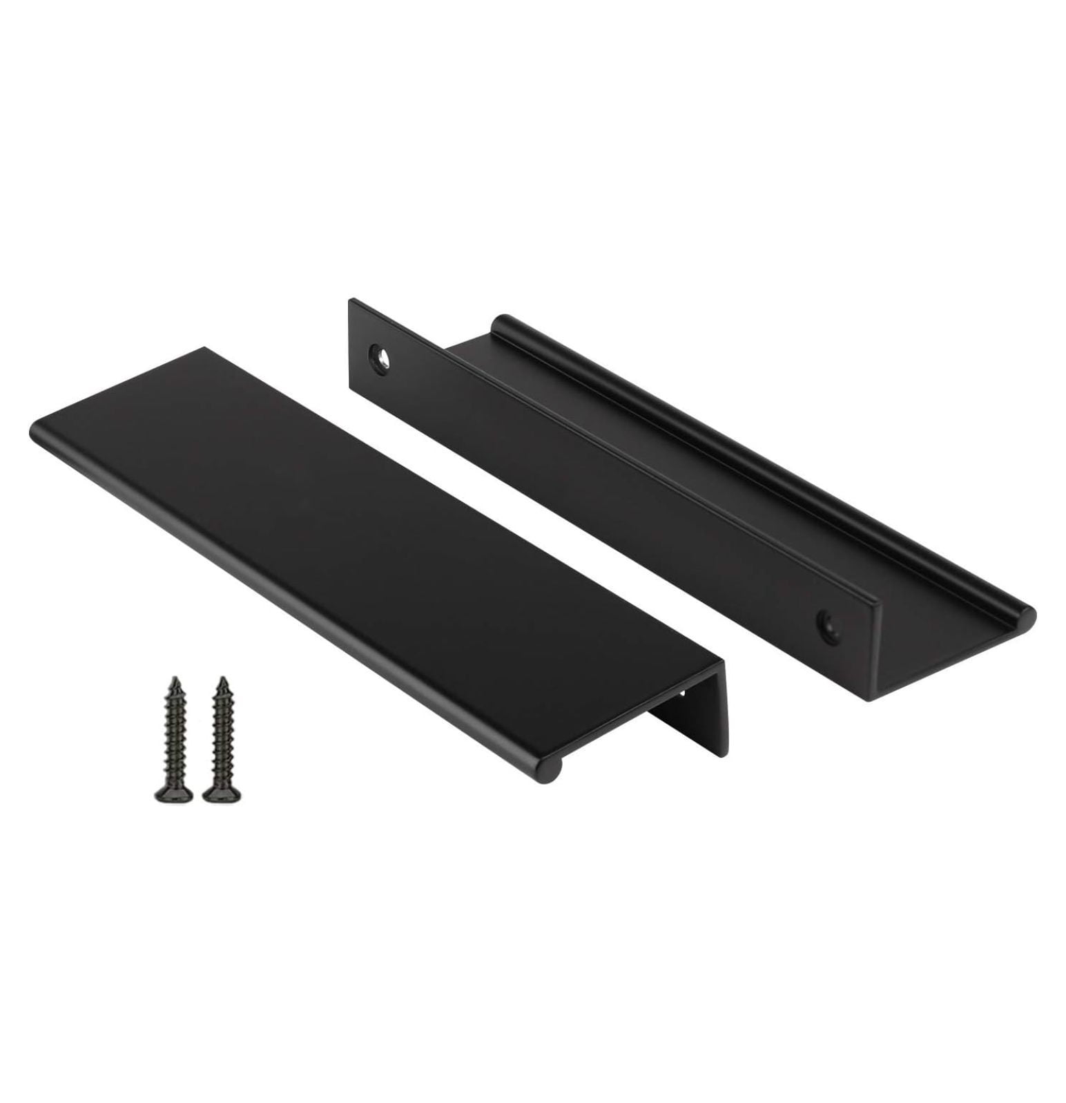 Edge Pull Door Finger Pull Black Cabinet Finger Pulls -LS7030BK128 ...