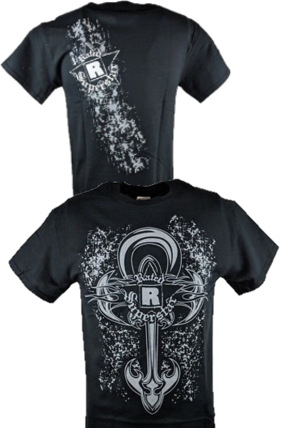 Edge Rated R Cross Logo Mens Black T-shirt M - Walmart.com