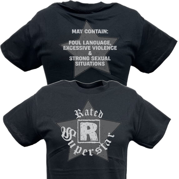Edge Rated R Superstar Logo Men's Graphic Tee Black T-shirt, Size L ...
