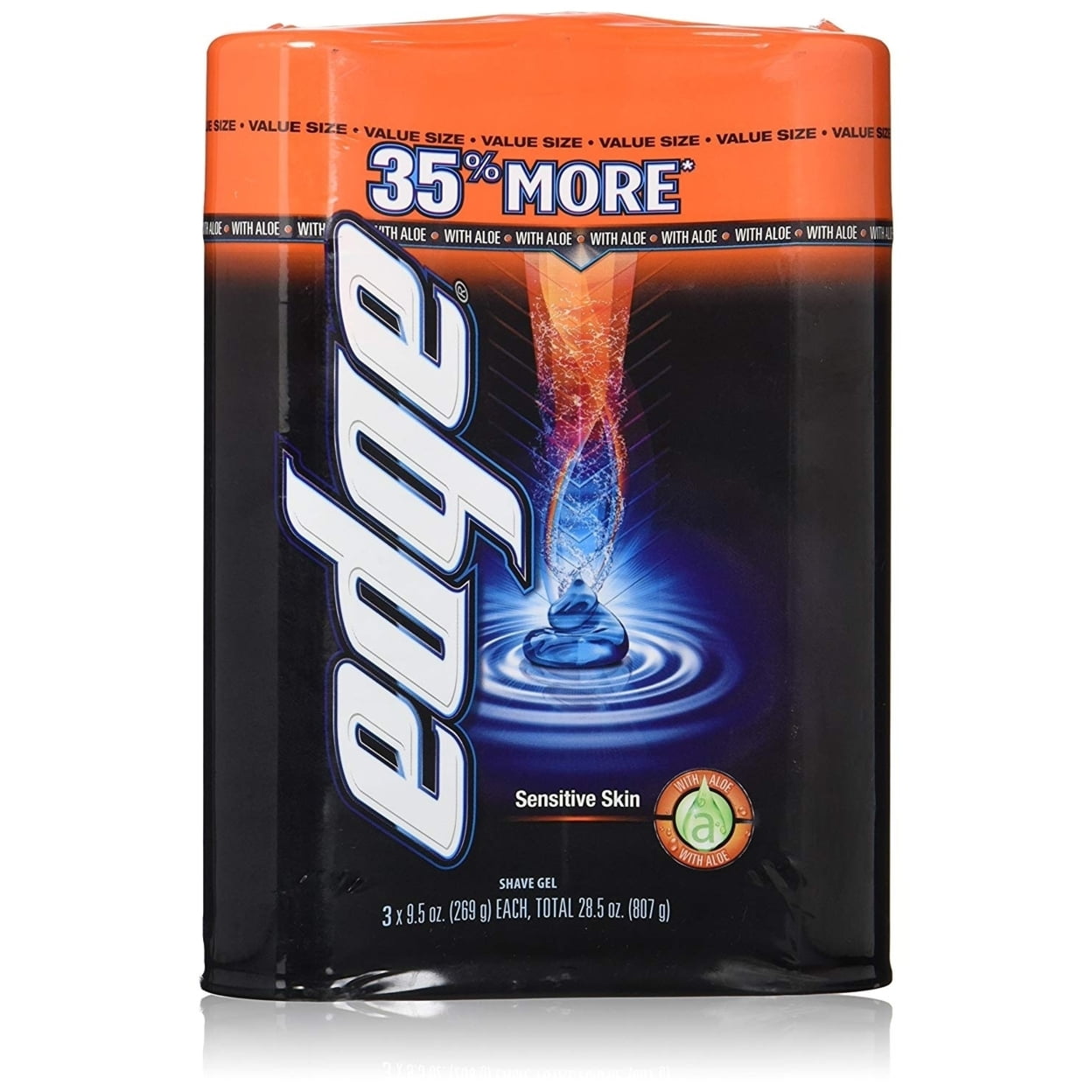 Edge Sensitive Skin Advanced Shave Gel (9.5 Ounce, 3 Pack) - Walmart.com
