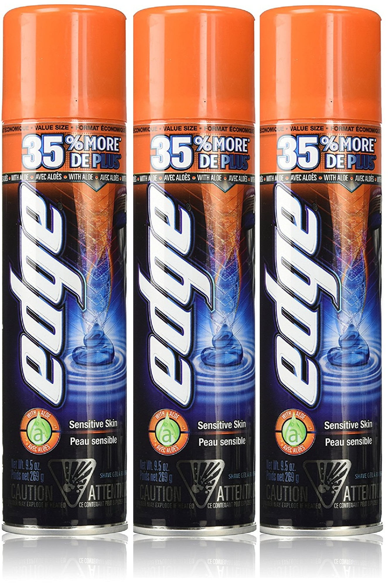 Edge Sensitive Skin Shave Gel 9.5 oz - 3 Pack - Walmart.com