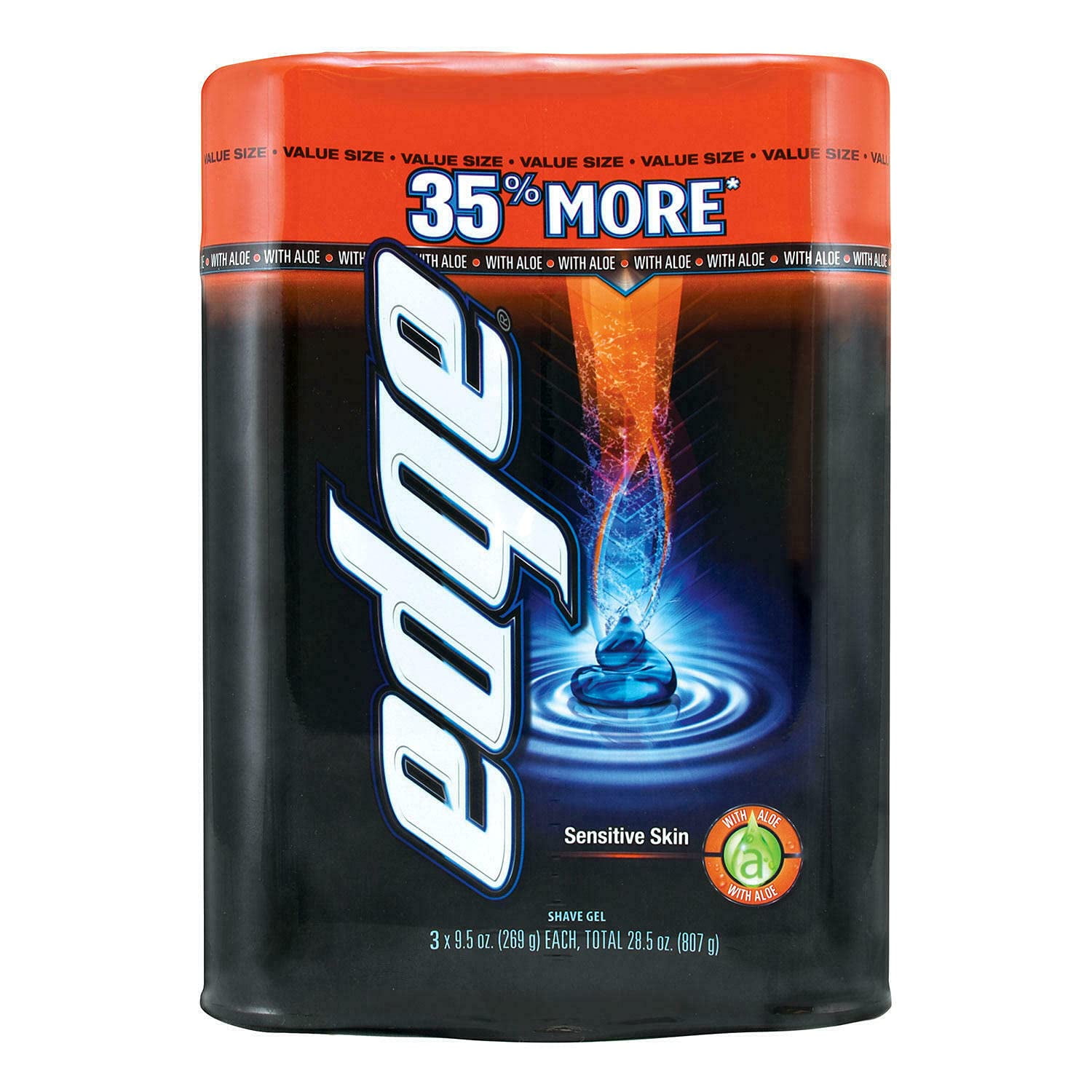 Edge Sensitive Skin Advanced Shave Gel (9.5 Ounce, 3 Pack) - Walmart.com