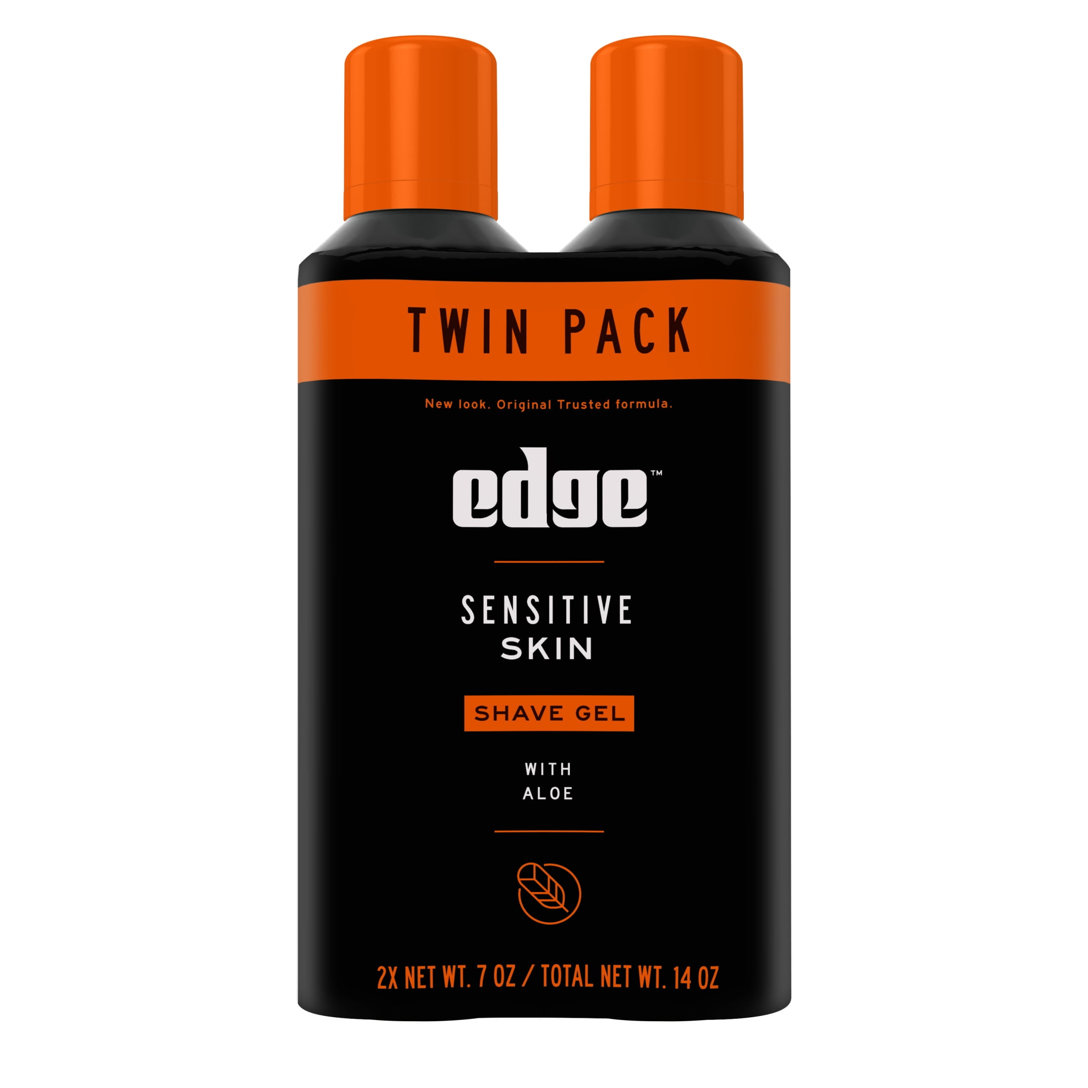 Edge Sensitive Skin Shave Gel for Men with Aloe, Twin Pack, 14 oz ...