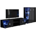 Edge Set TV-CUR Modern Wall Unit Entertainment Center - Walmart.com