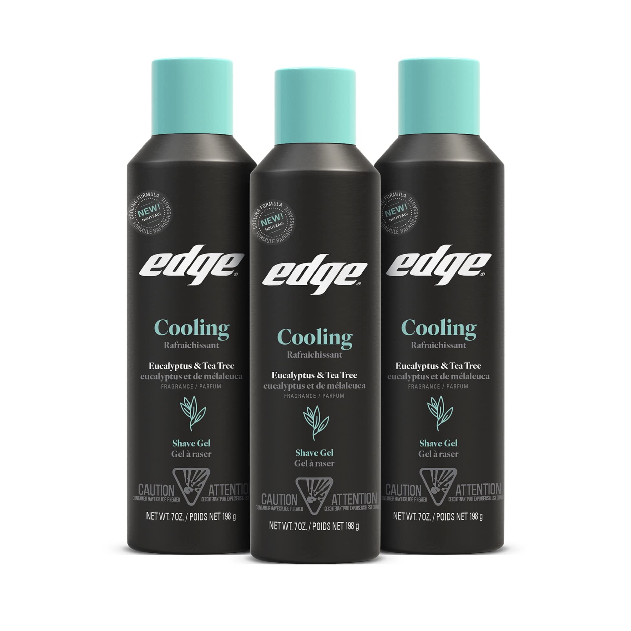 Edge Shave Gel for Men, Cooling Eucalyptus & Tea Tree, 7oz (3 Pack ...