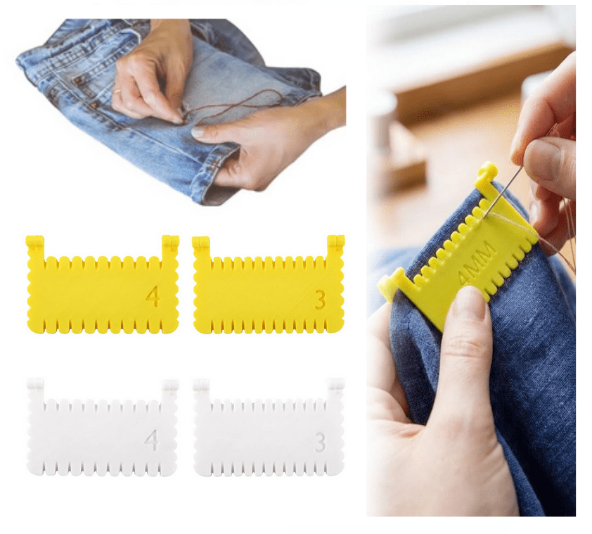 Edge Stitch Lock and Sewing Gauge, 3mm/4mm Seam Guide Sewing Needle ...