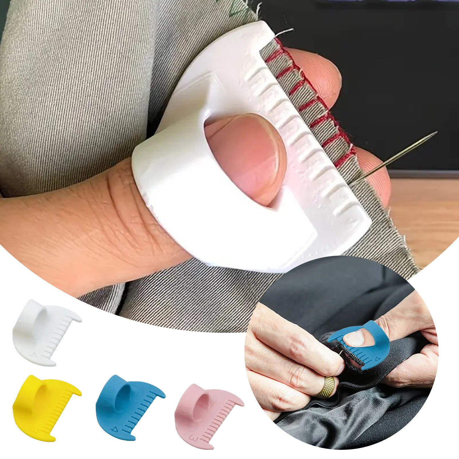 Edge Stitch Lock & Sewing Gauge,4Pcs 3mm/4mm Edge Sewing Lockranding ...