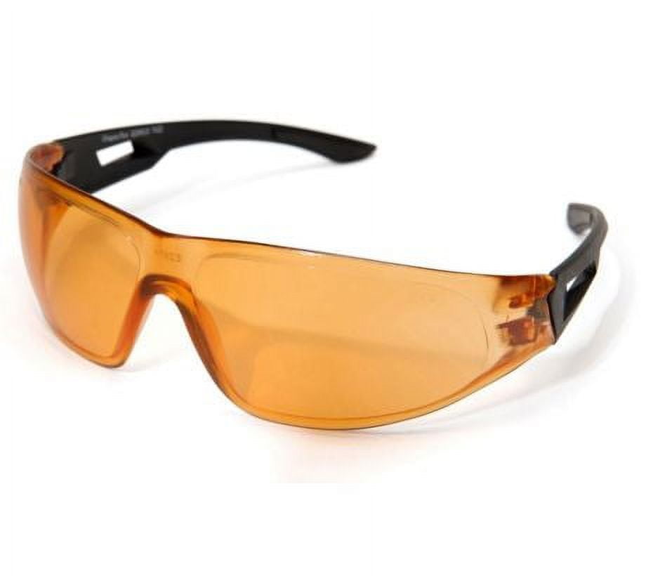 Edge Eyewear Dragon Fire Safety Glasses - Black Frame, Tiger's Eye Lens ...