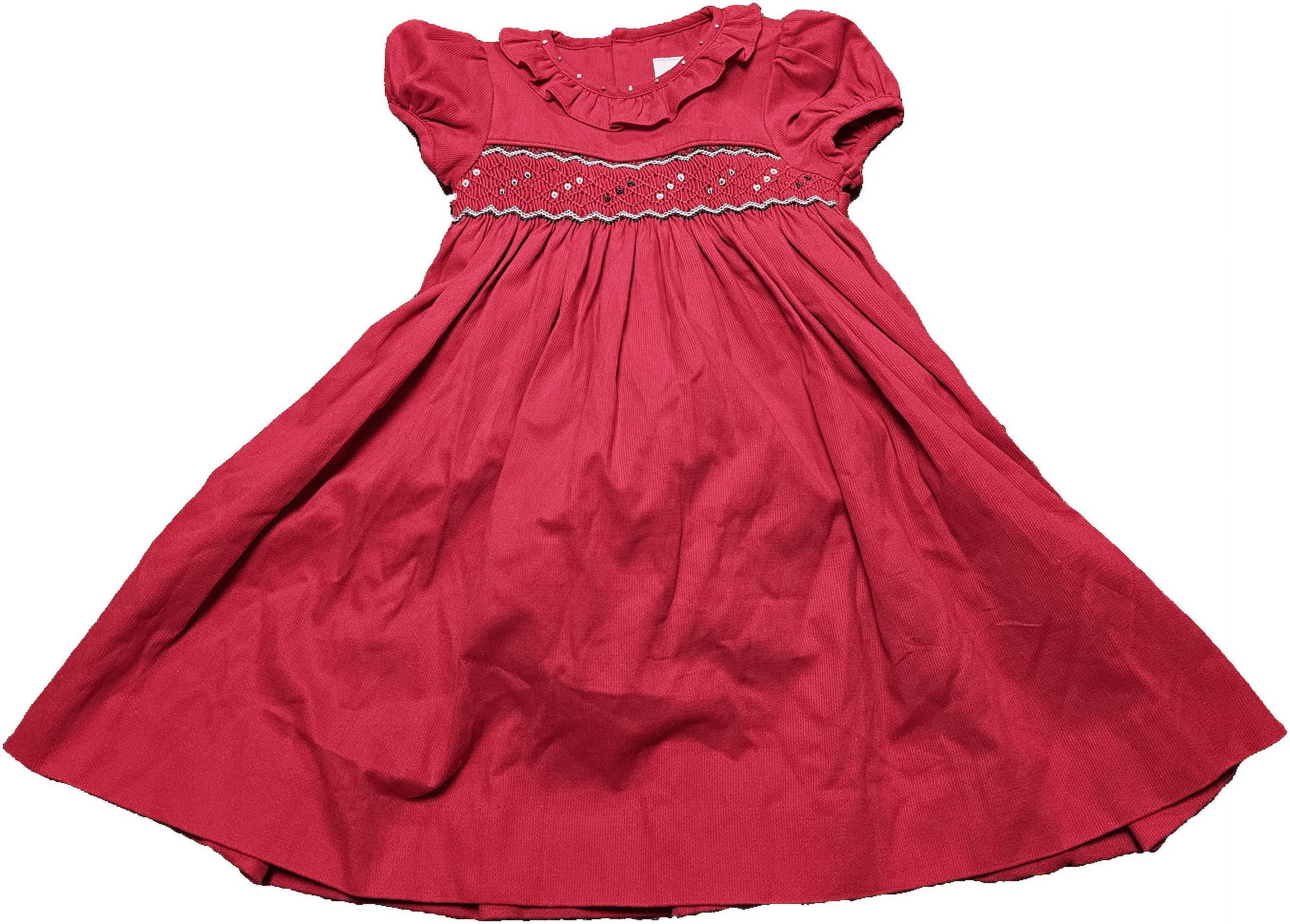 Edgehill Collection Baby Girls 18 Months Ruffle-Collar Dress with ...