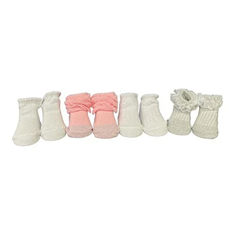 Edgehill Collection Infant Girl's 4-Pair Booties XS Shoe Size 1-2 ...