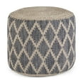 Edgeley Boho Round Pouf in Grey, Natural Woven Braided Jute - Walmart.com