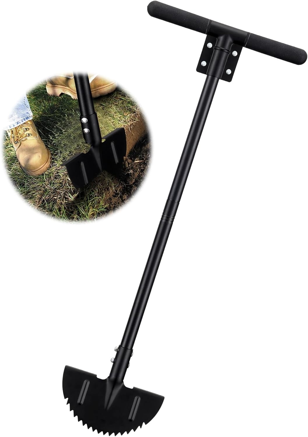 Edger Lawn Tool, Half Moon Edger with Saw Tooth , Manual Edging Tool ...