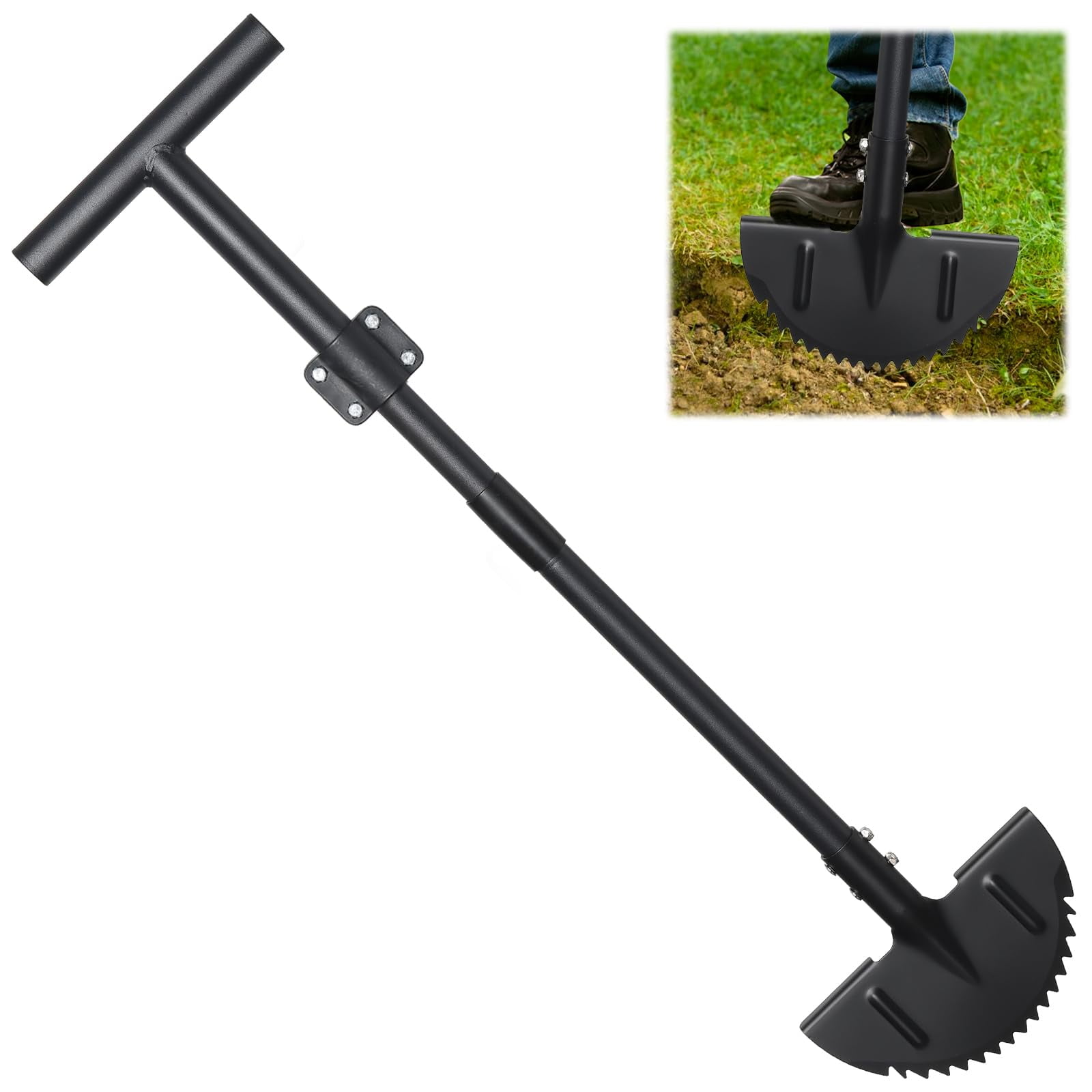 Edger Lawn Tool, Sharp IFF17 Saw-Tooth Half Moon Lawn Edging Tool for ...