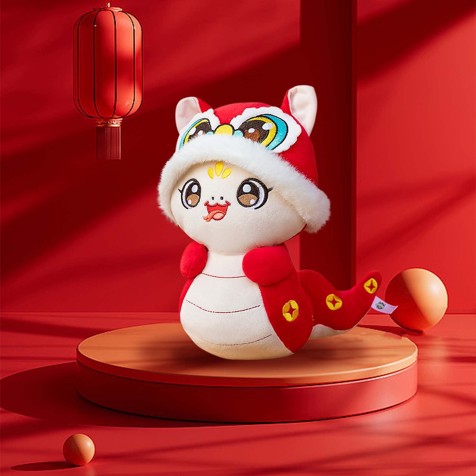 Edgergery 2025 Chinese New Year Snake Plush Throw Doll,8.7 Inch Lunar ...
