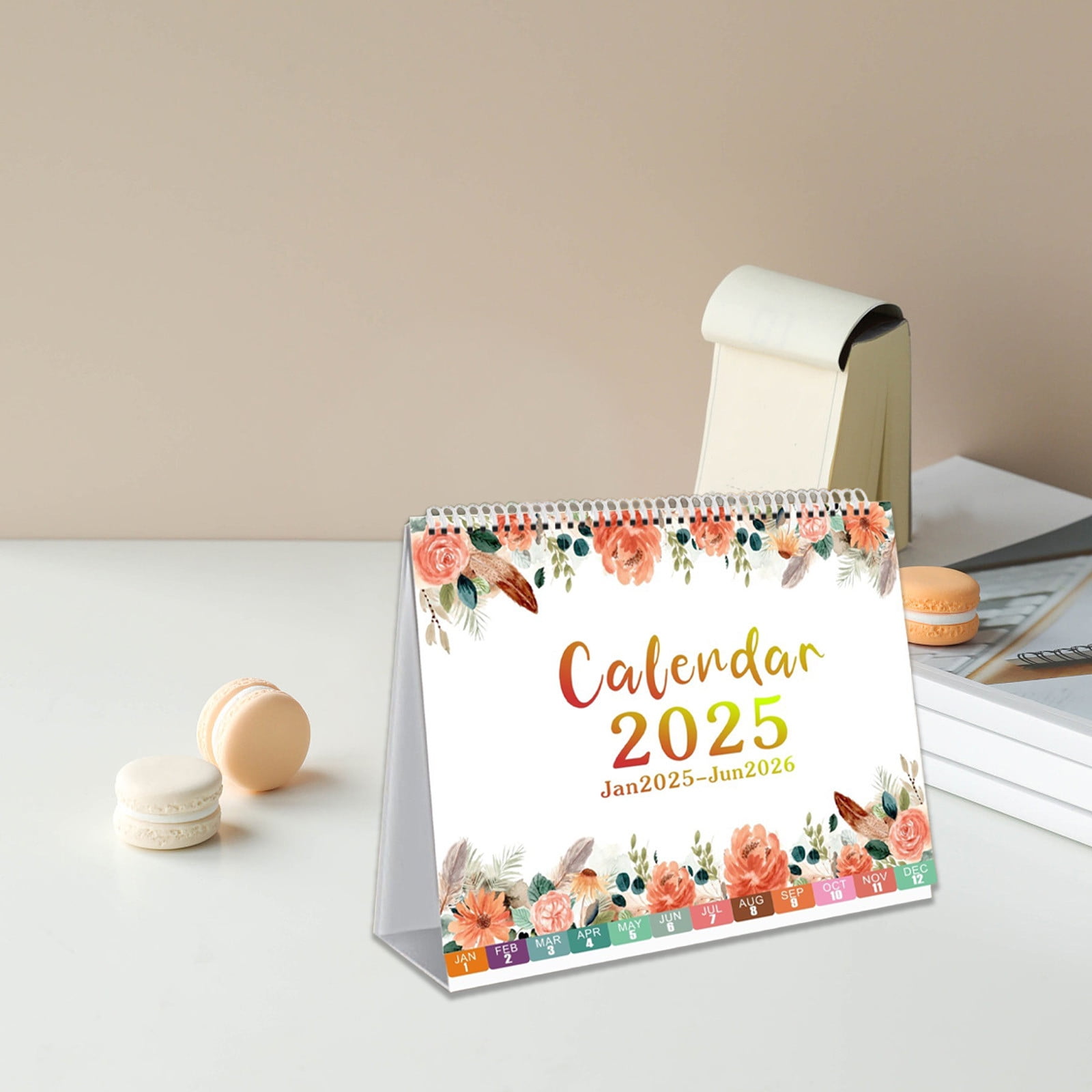 Edgergery 2025 Desk Calendar，Standing Flip 2025 Desktop Calendar with ...