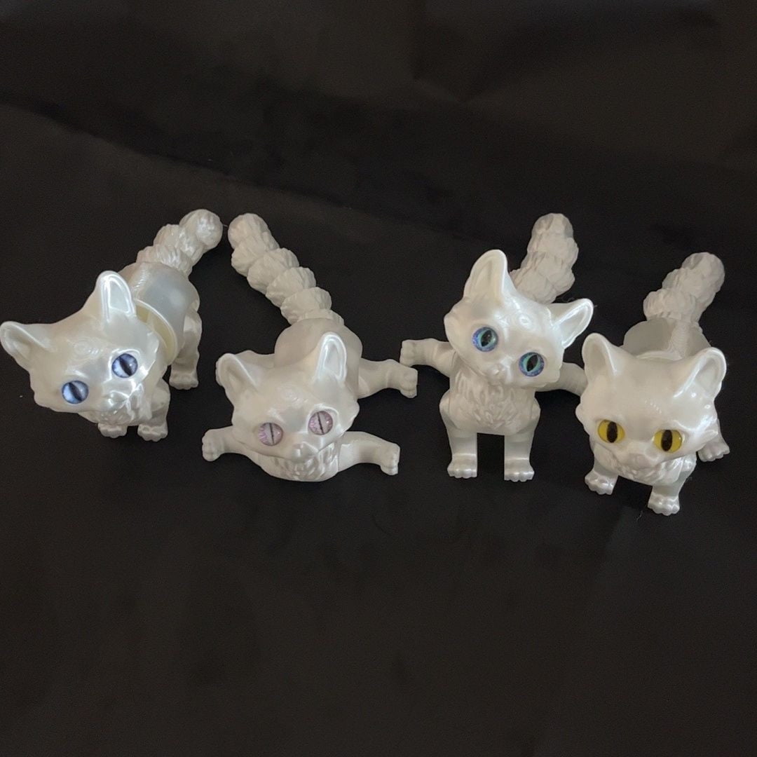 Edgergery 3D Printed Ragdoll Cats Toy,White Eyes Color,Cute Ragdoll ...