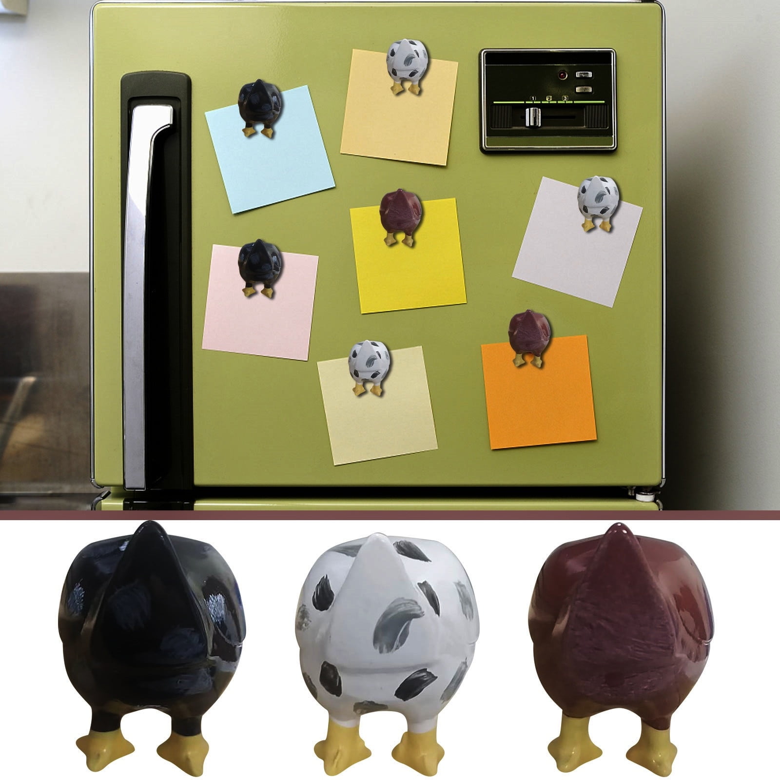 3Pcs Chicken Butt Magnet Fun Refrigerator Magnets Farm Animal Butt ...