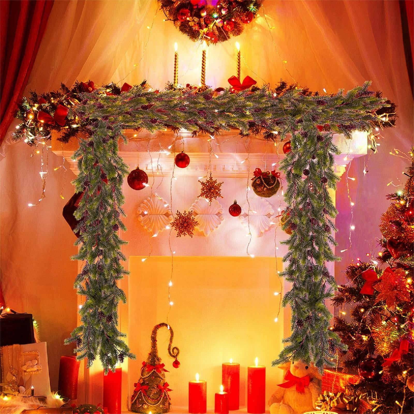 5.6 Ft Alpine Fir Pinecone Lightweight Garland,Artificial Greenery ...