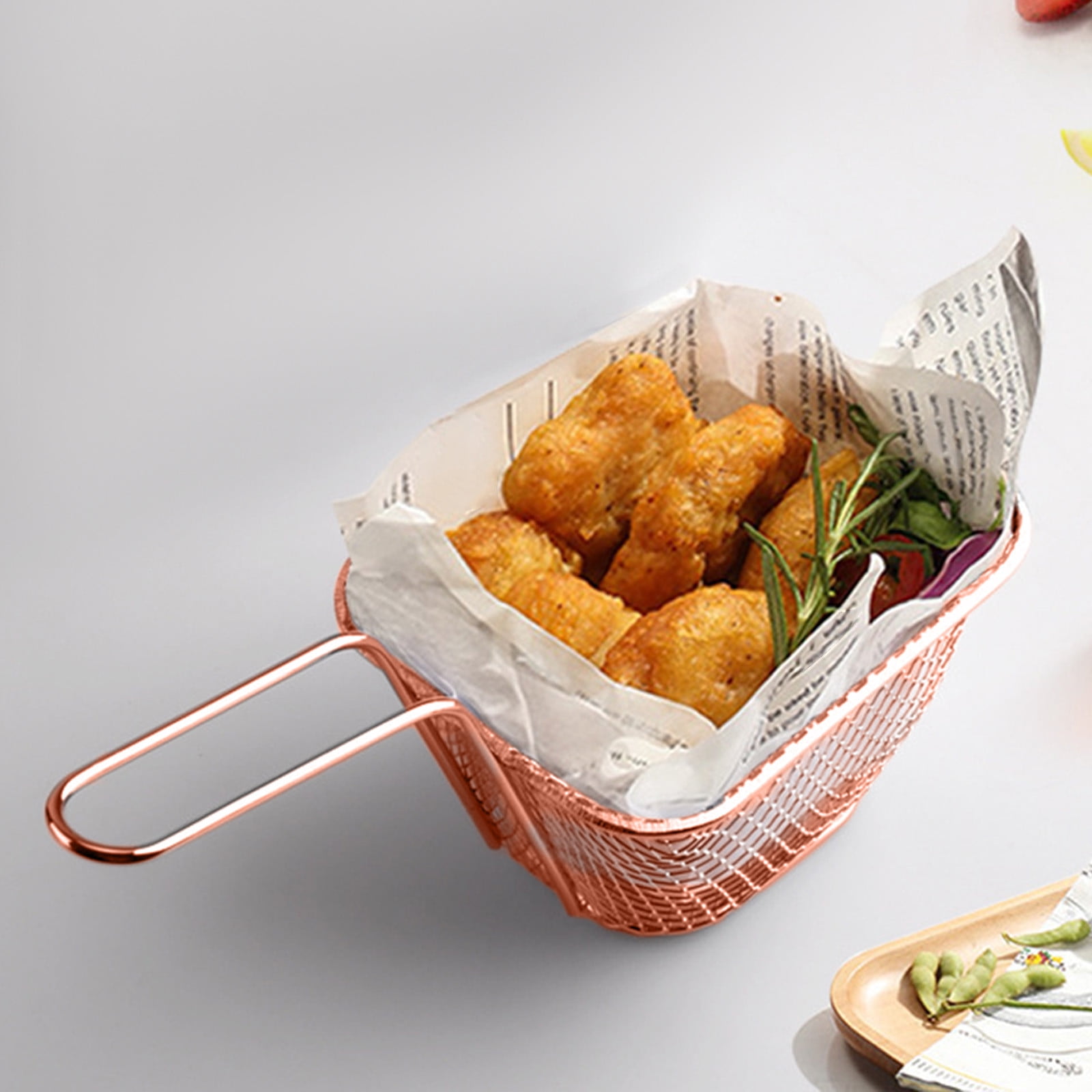 Edgergery Best Chips Fry Baskets,Stainless Steel Fryer Basket, Food ...