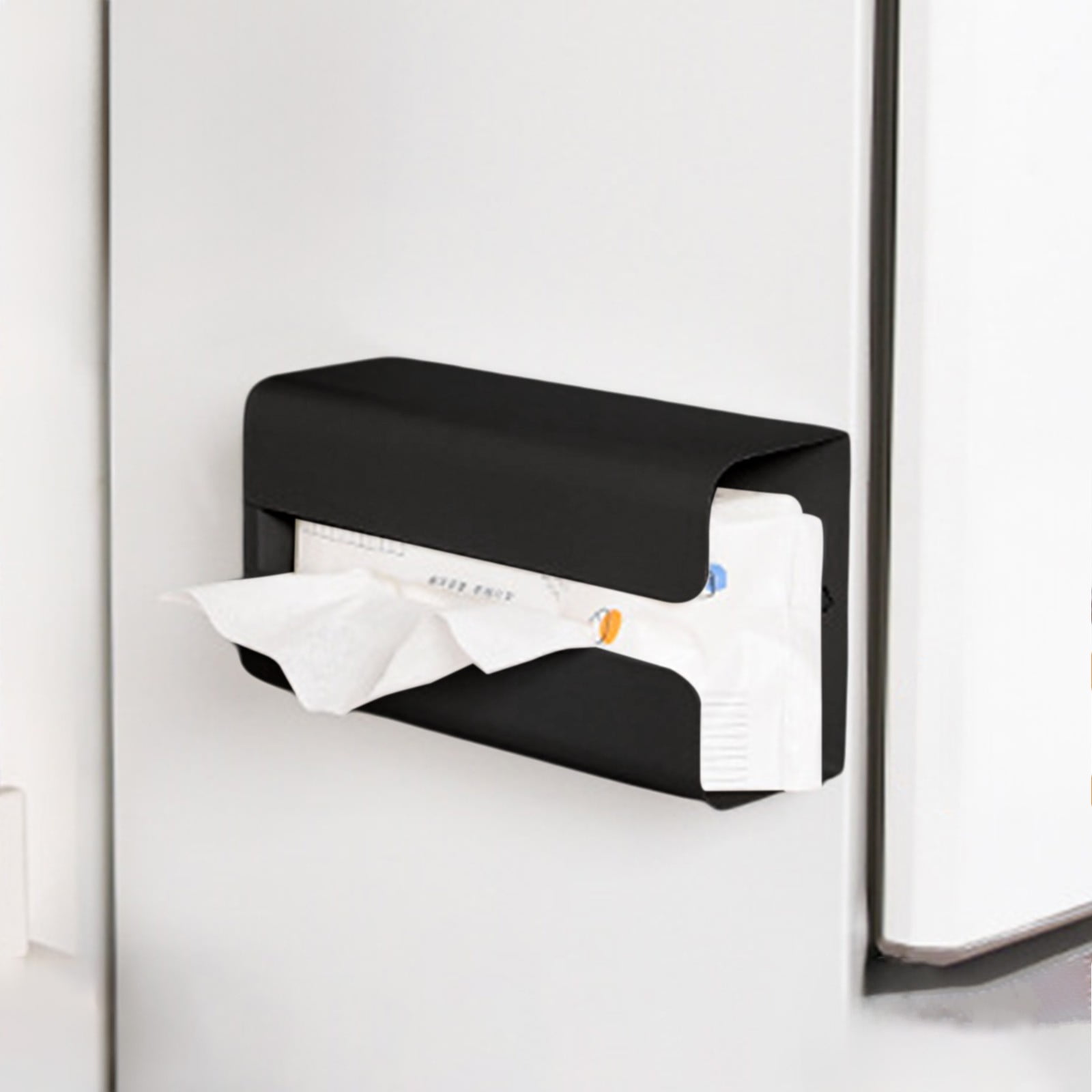 Black Magnetic Glove Tissue Dispenser Paper Towel Holder Wall Mount ...