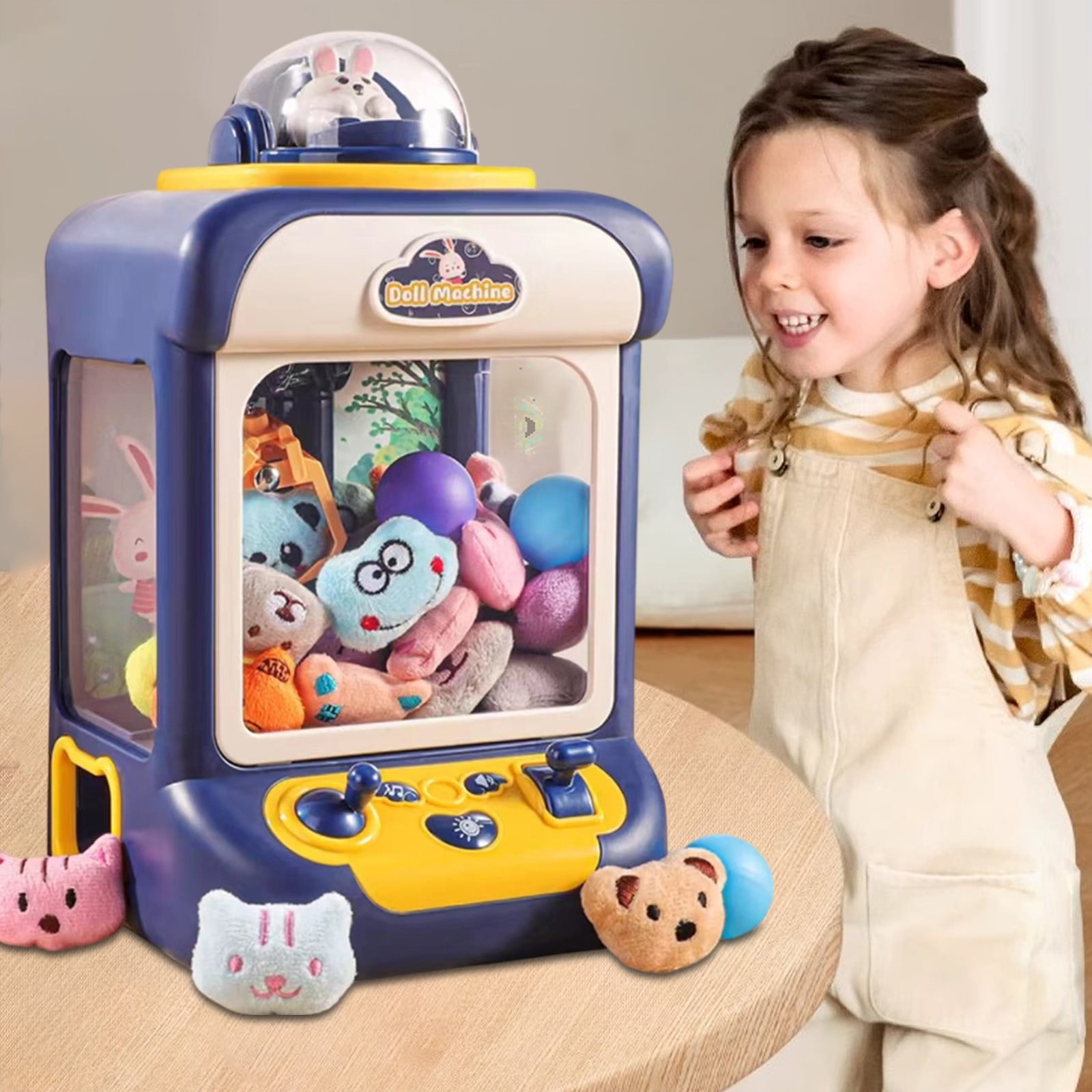 Blue Claw Machine for Kids,Mini Vending Doll Machine,Candy Grabber ...