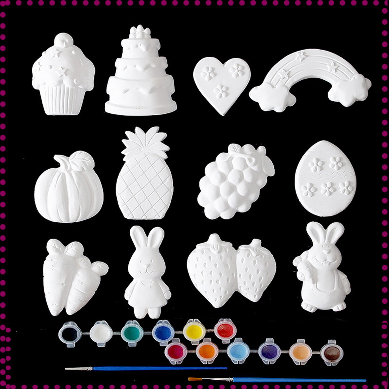 Children's Painted Plaster Doll,Fruit Doll,Paint Your Own Fruit ...