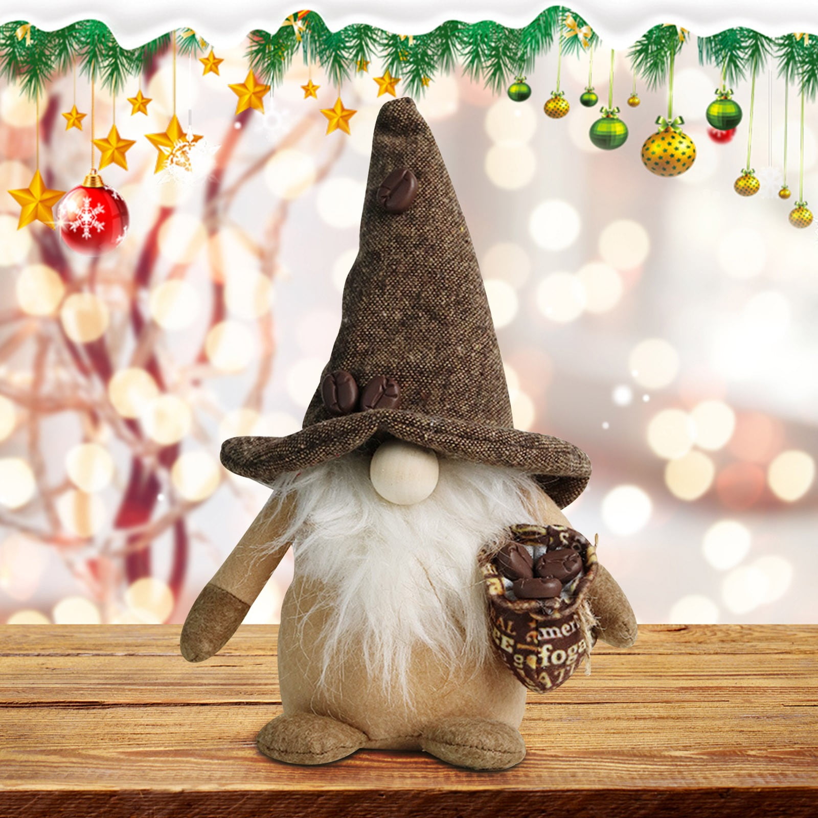 Coffee Chefs Gnome Desktop Decoration,Lovely Faceles Hug Coffee Bag Ornament Shelf Rudolphs ...