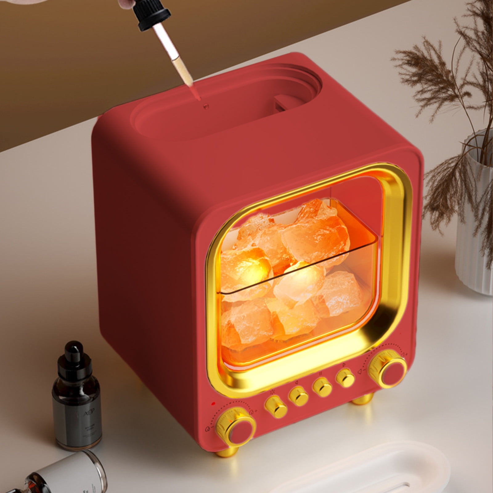 Edgergery Crystal Bluetooth Audio Humidifier,3-in-1 TV Essential Oil ...