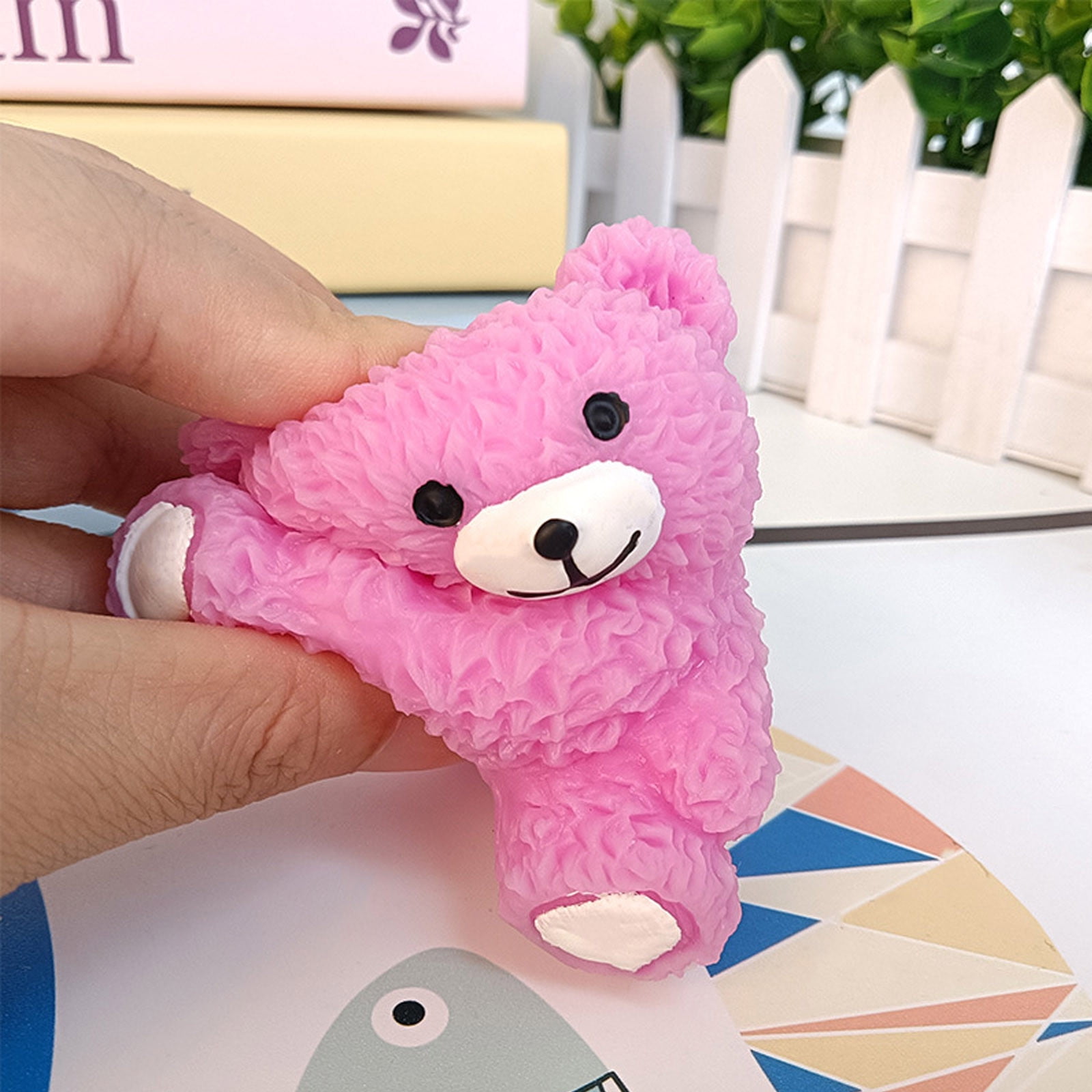 Edgergery Cute Decompression Toy,Gummy Bear Toy,Mochi Pressure Release ...