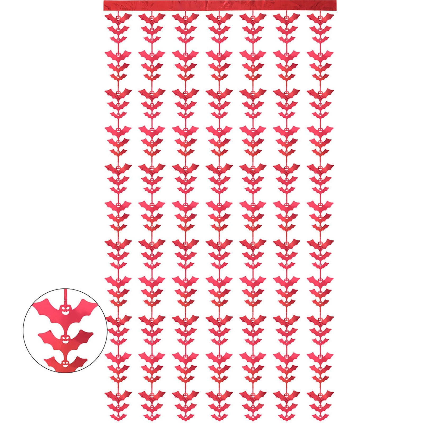 Halloween Decoration Bat Curtain,78.7×39.3 Inch Halloween Bat Rain ...