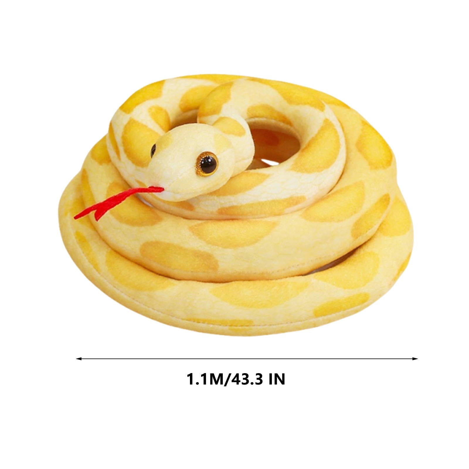 Large Gold Snake Doll,Plush Stuffed Snake Animal 43.3 Inch Large Snake ...