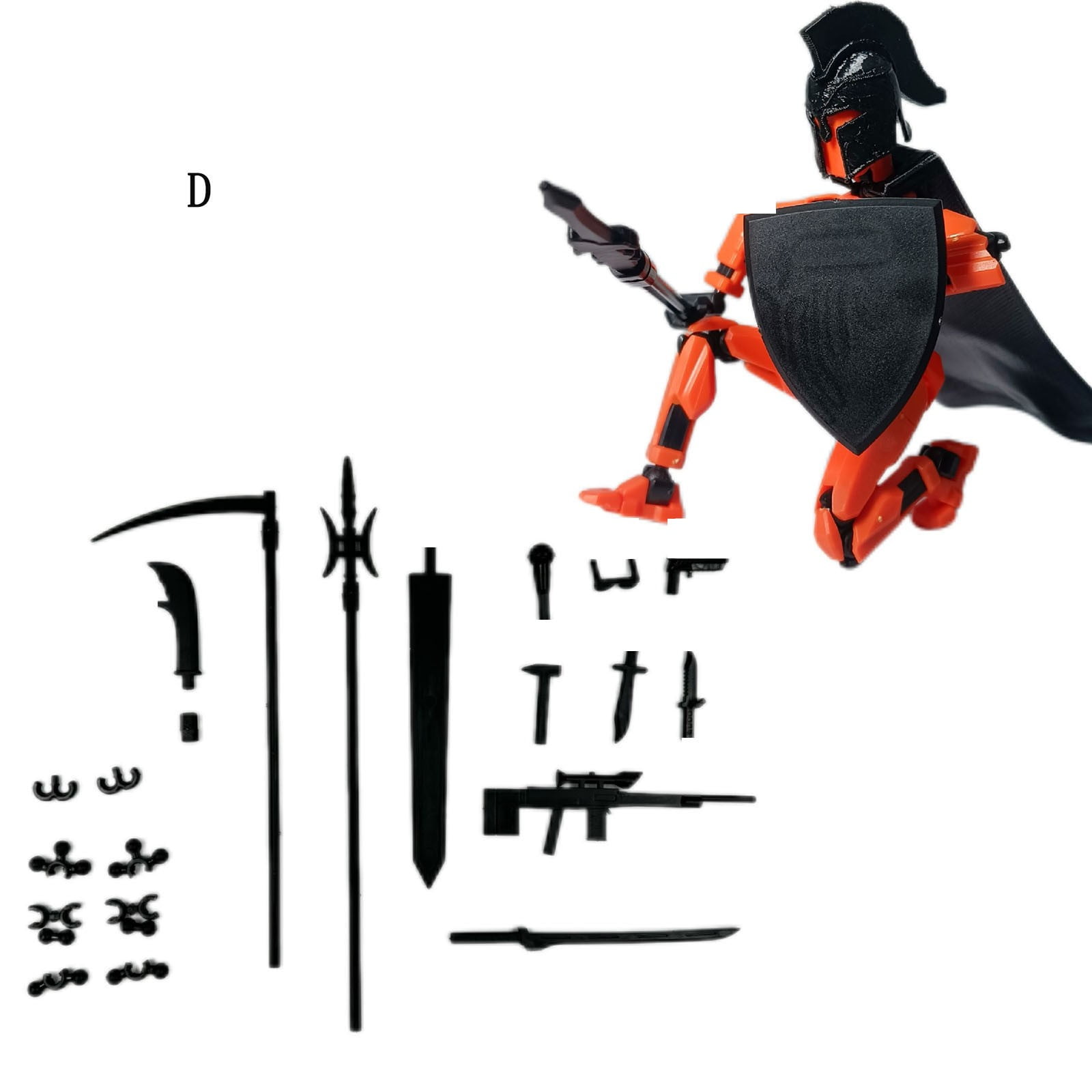 Edgergery Multi Action Figures Soldiers Warrior T13 Action Figure,3D ...