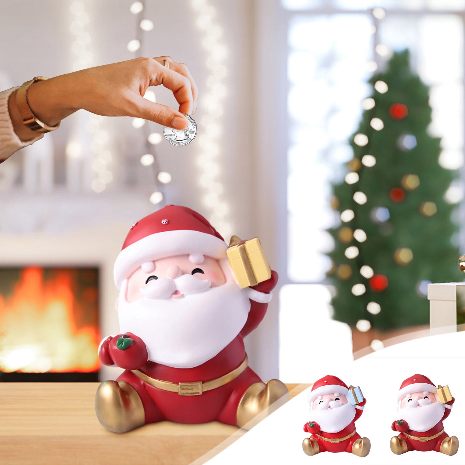 Edgergery Santa Claus Money Bank,Christmas Piggy Bank, Shatterproof ...
