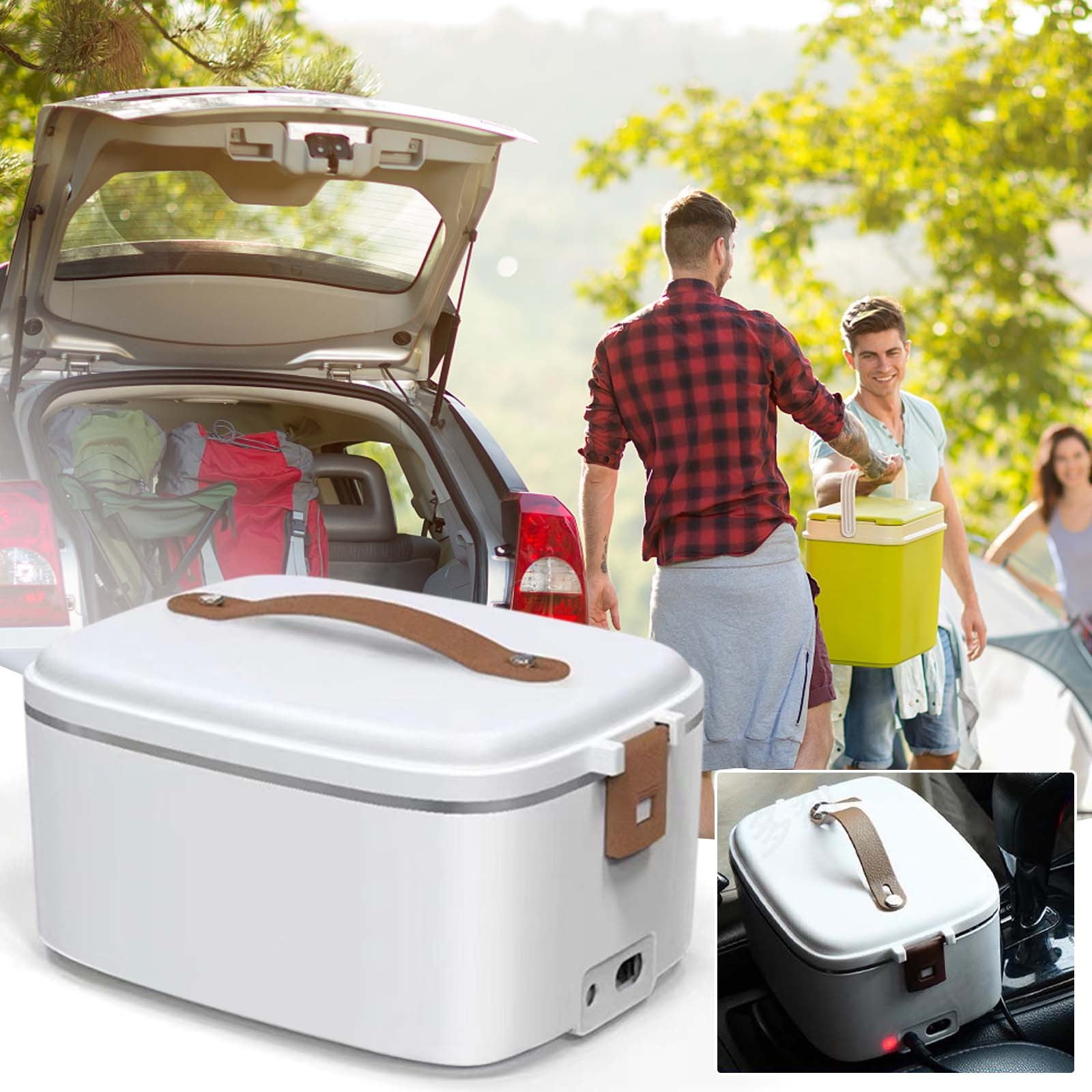Self Cooking Electric Lunch Box for Car,Portable Food Warmer,Stainless ...