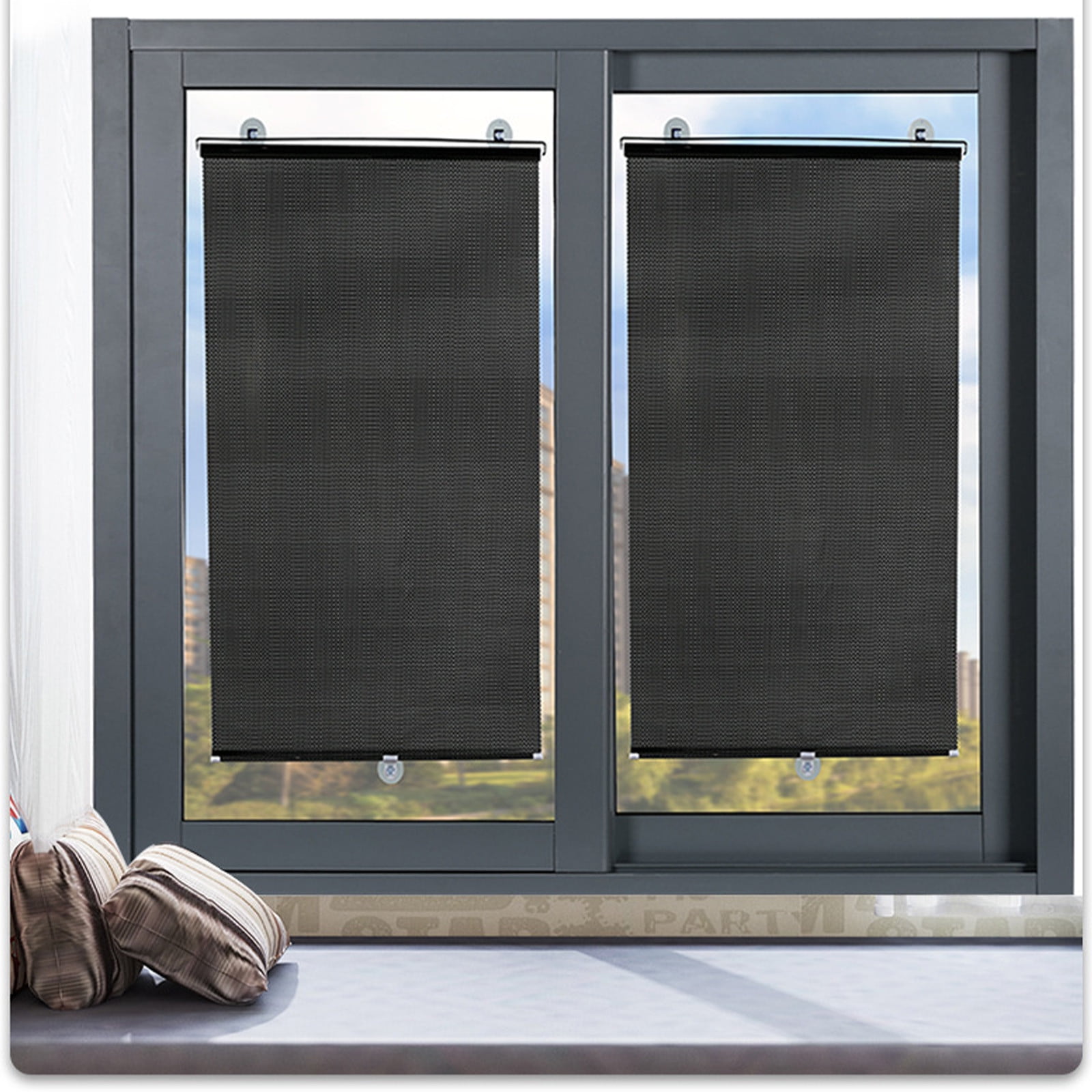 Suction Cup Blinds Blackout Curtains,Light Filtering Blinds Cordless ...