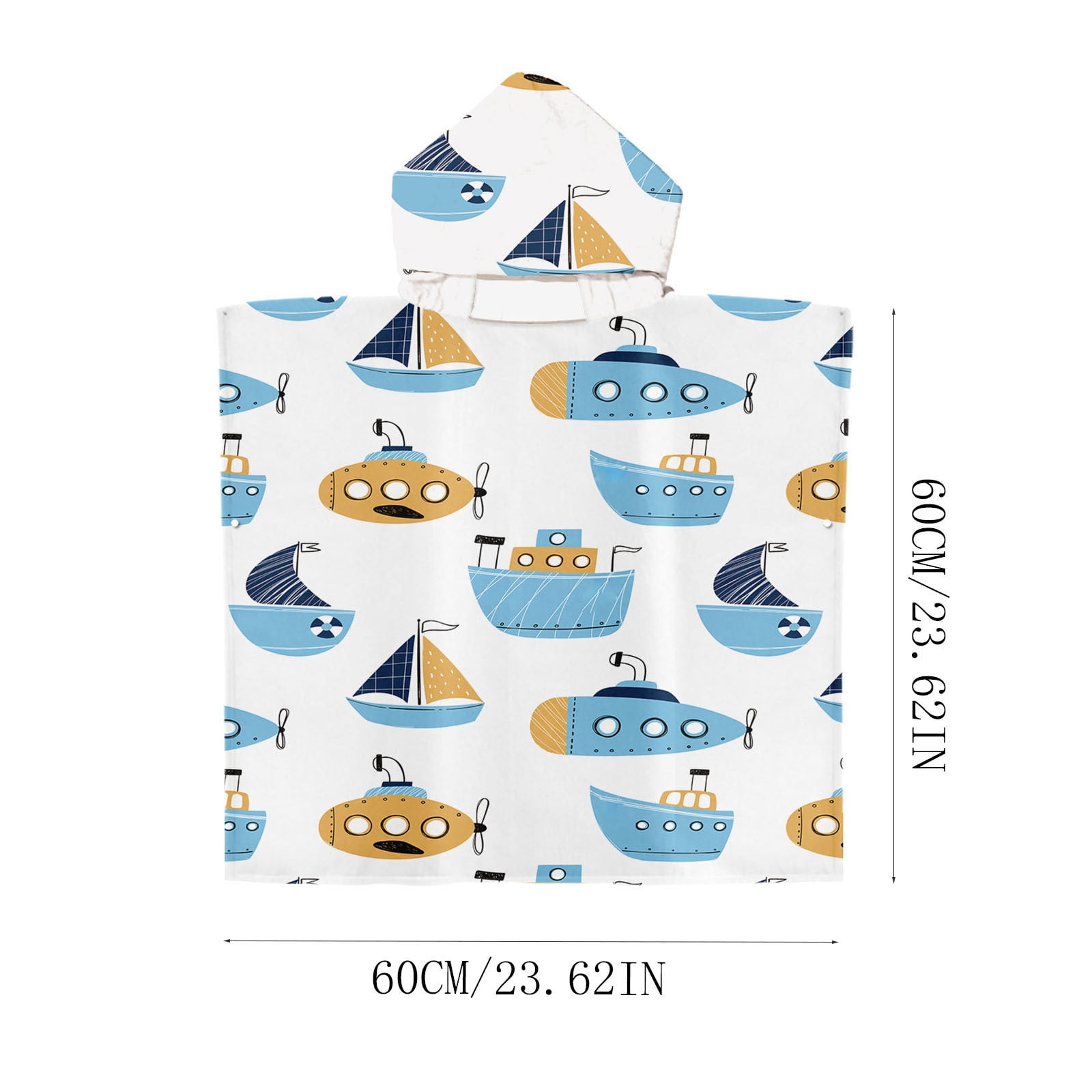 Summer Toddler Hooded Beach Towel Coverup Cape Kids Cotton Soft Quick ...