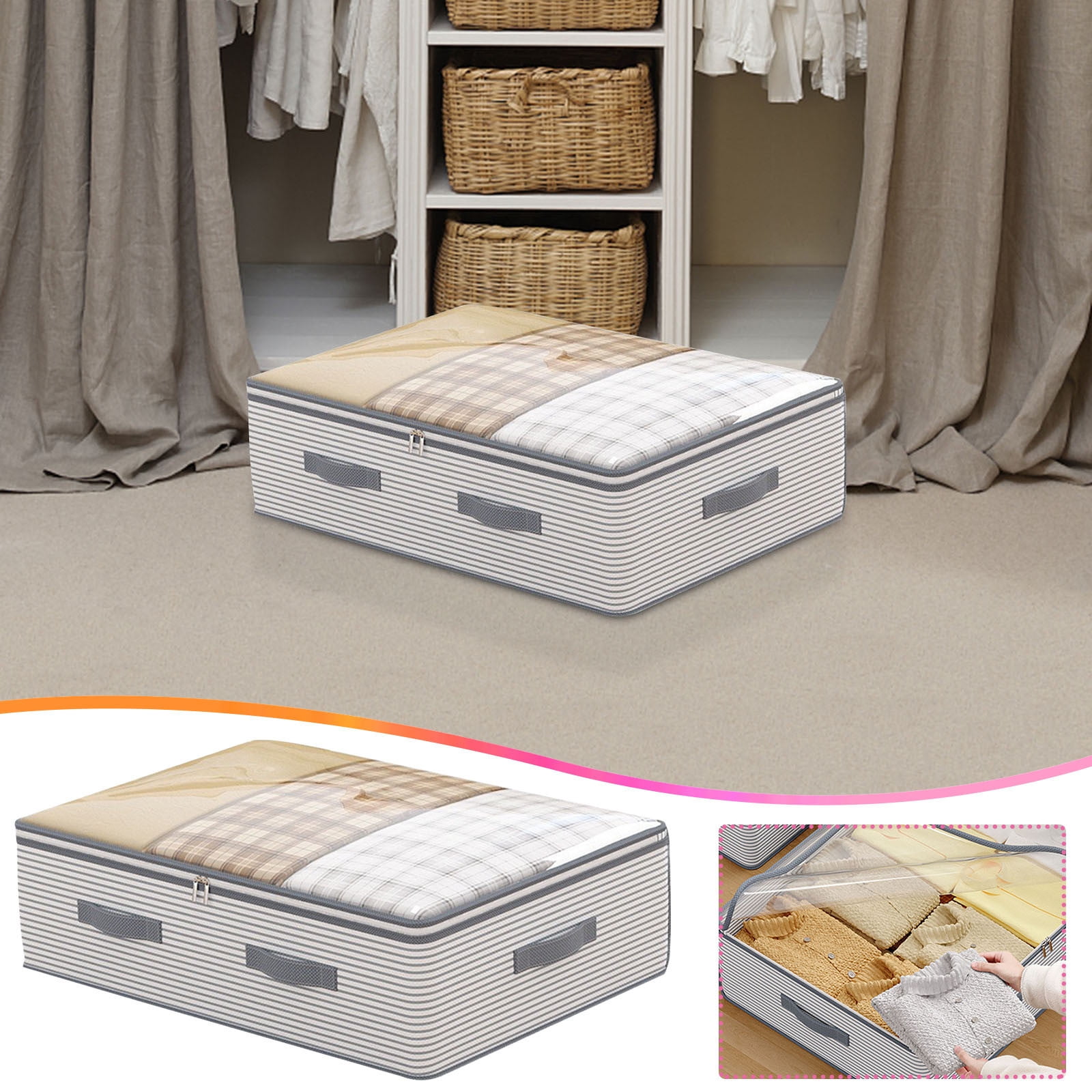 Underbed Storage Box with Clear Window and Strong Structure,Underbed ...