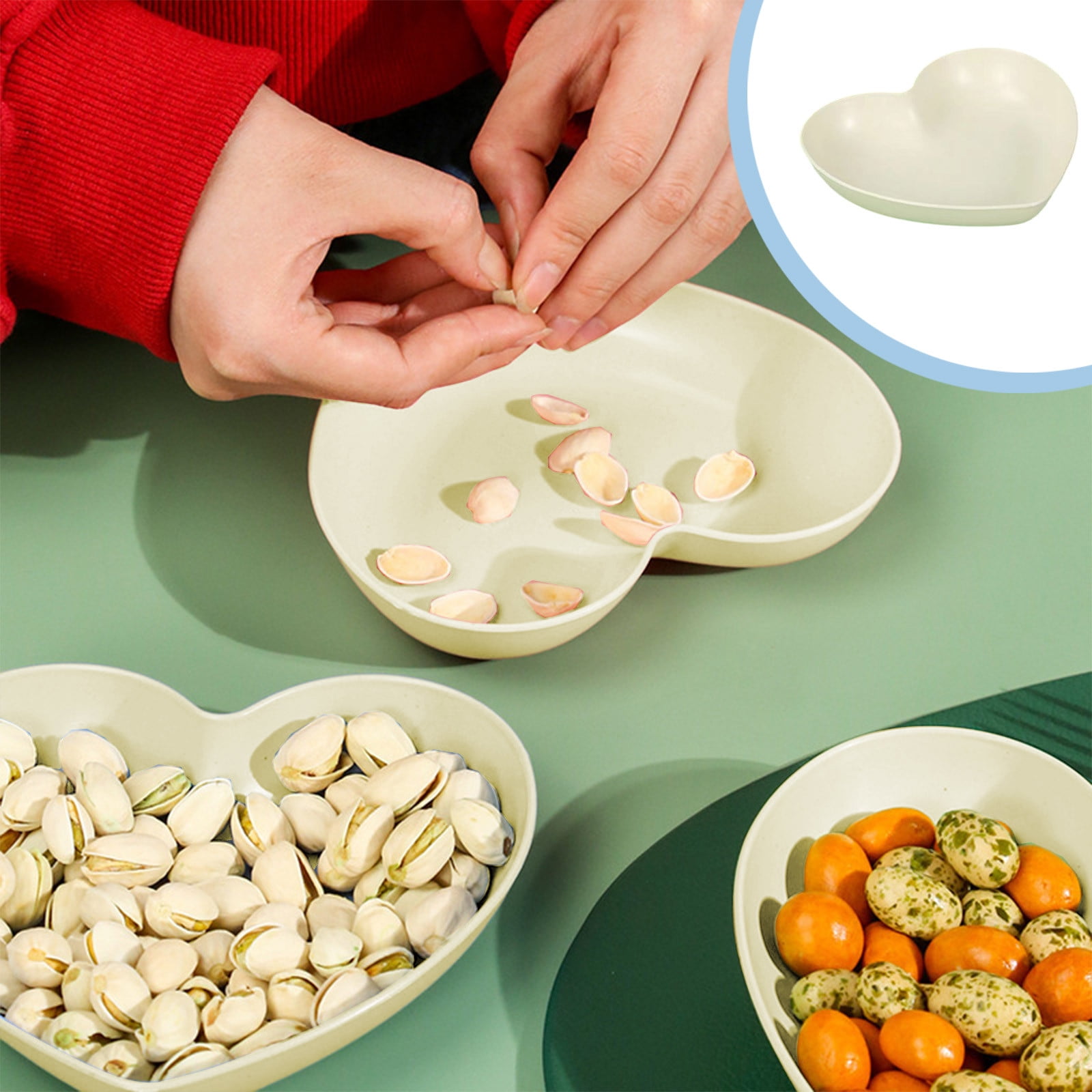 Valentine Heart Shaped Dessert Salad Plates,6 Inch Plastic Dinner ...