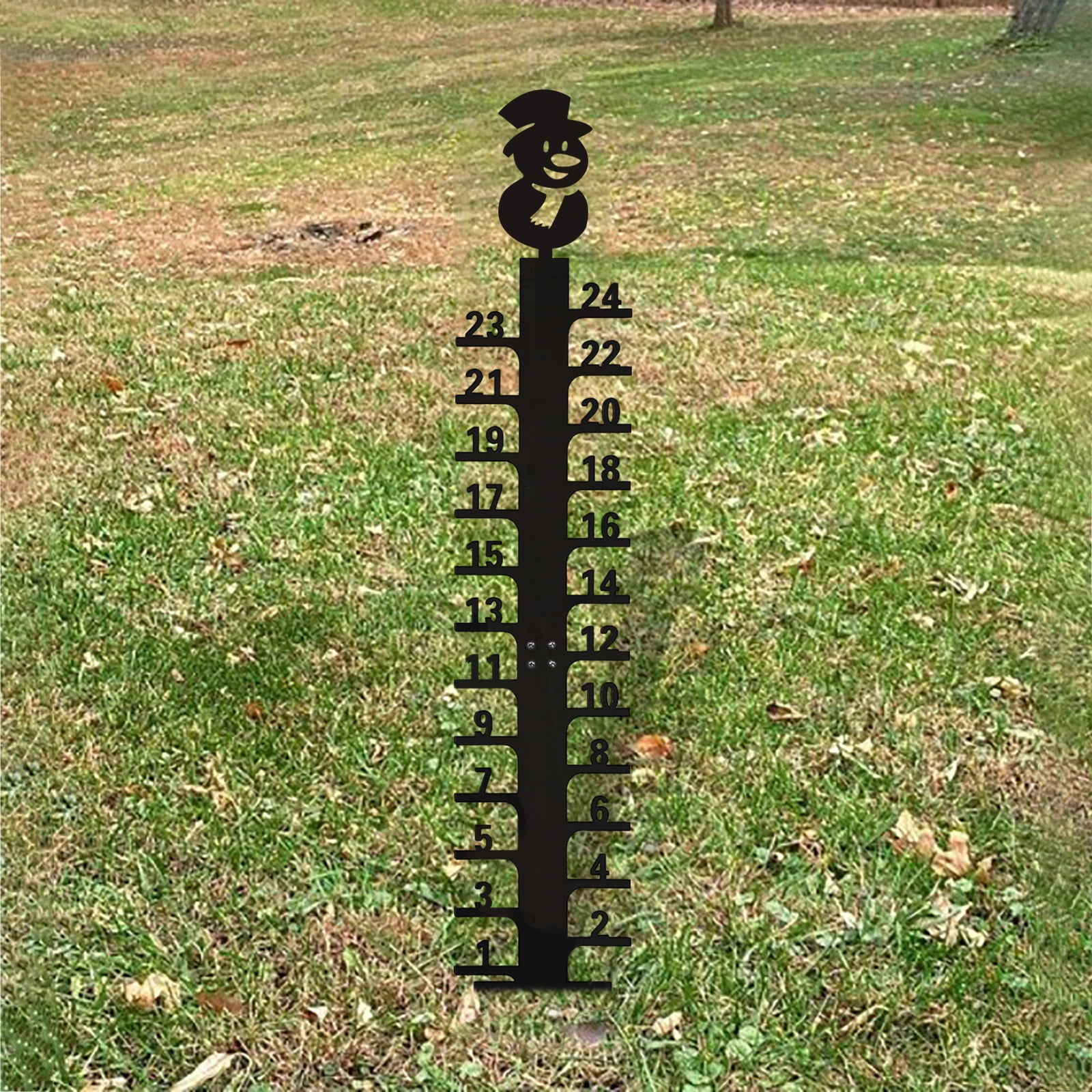 Edgergery Winter Supplies Iron Art Snowman Snow Gauge Outdoor,36 Inch ...