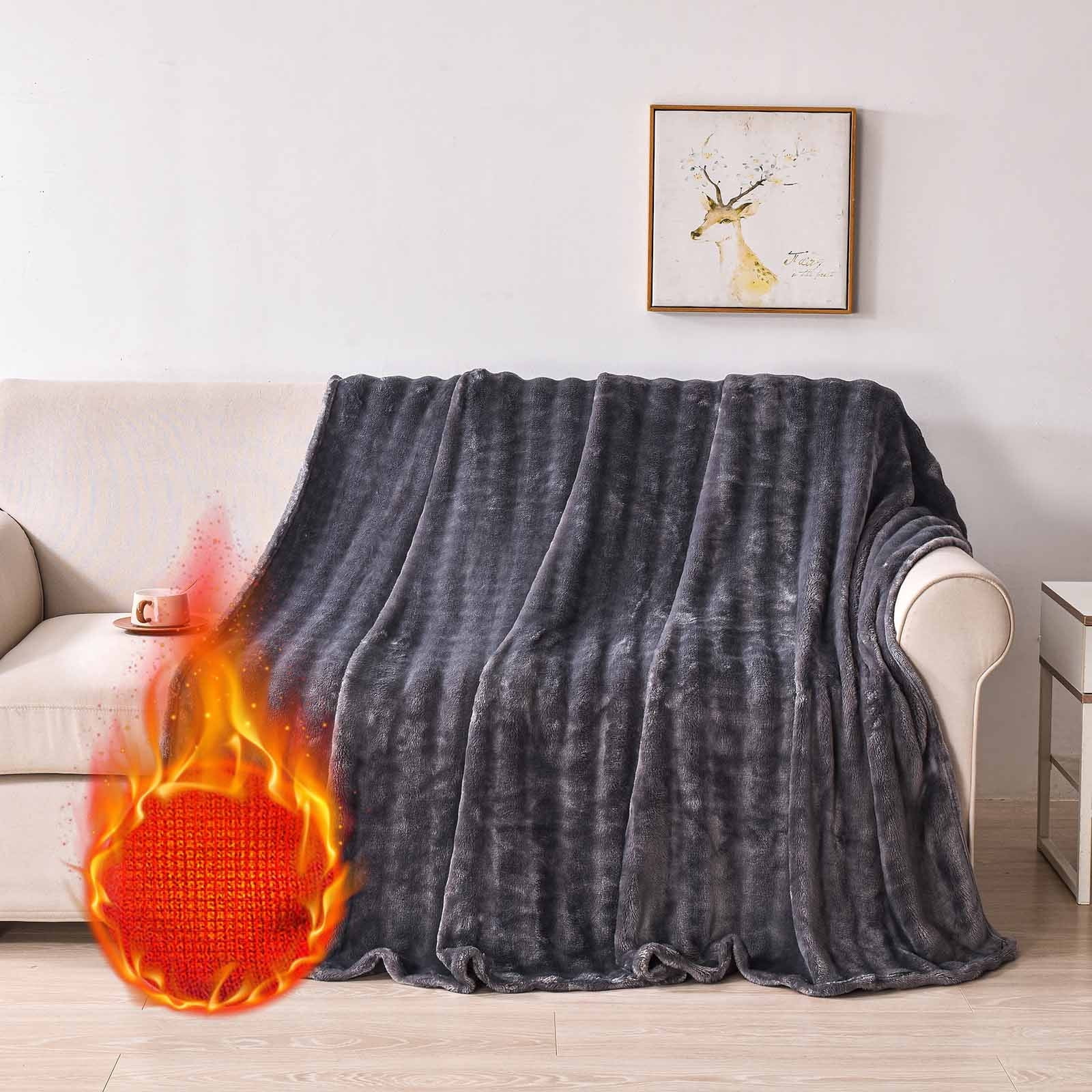 Winter Throw Blanket,Luxury Fluffy Queen Comforter,Warm Winter ...
