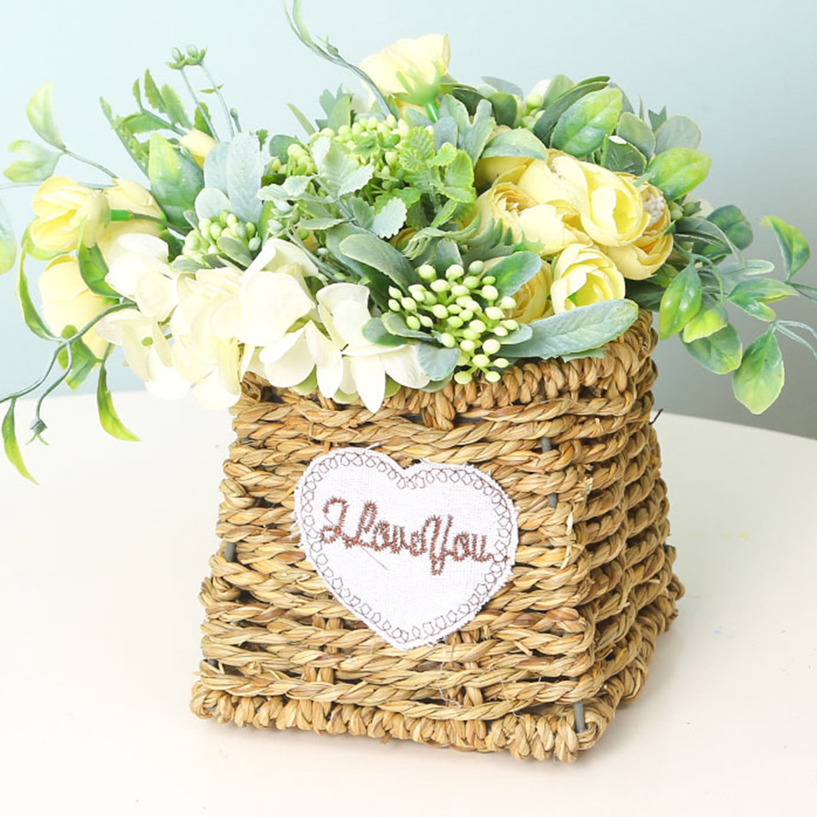 Edgergery Woven Straw Flower Pot Seagrass Planters Basket,Small Woven ...