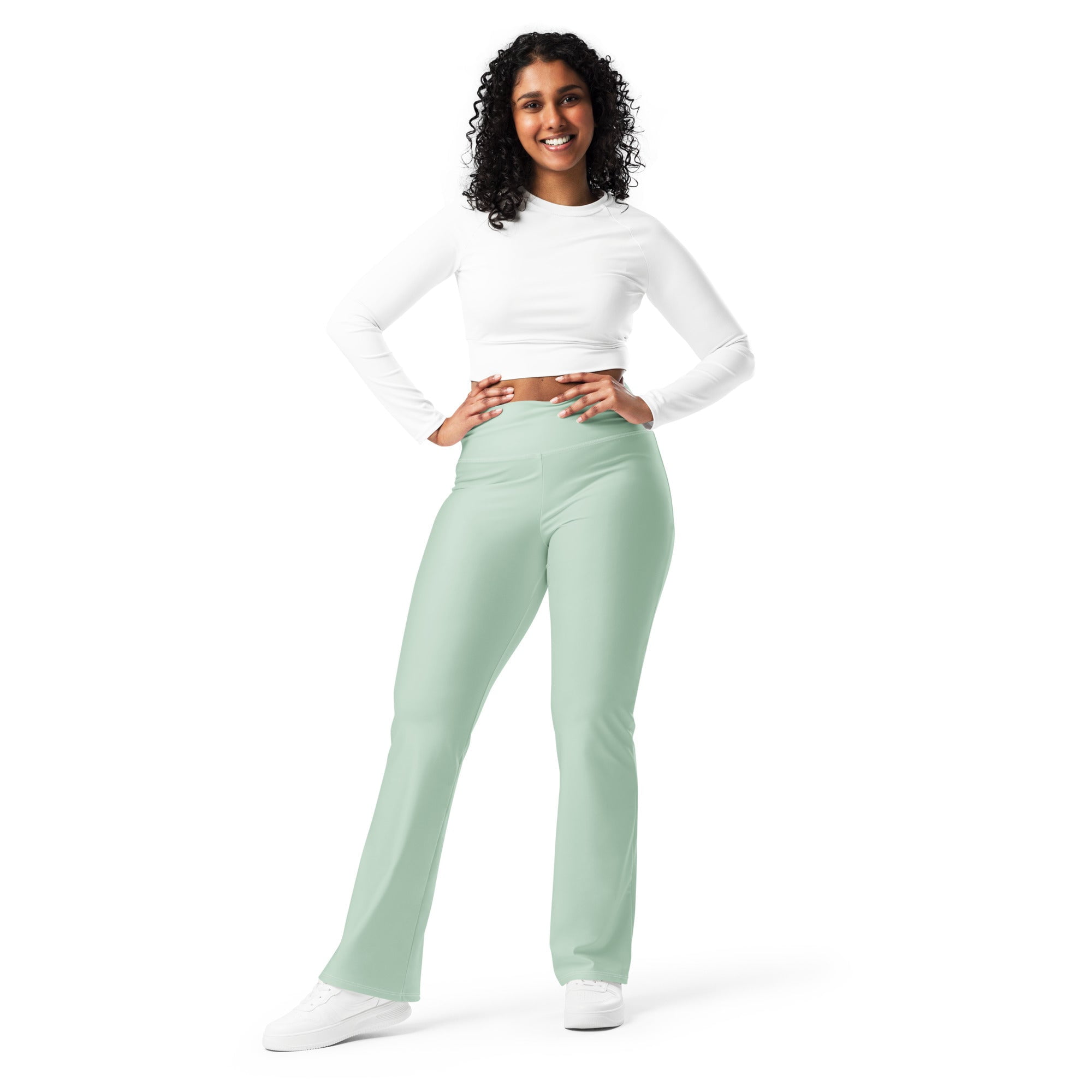 Edgewater Flare Leggings, Mint Flare Leggings - Walmart.com