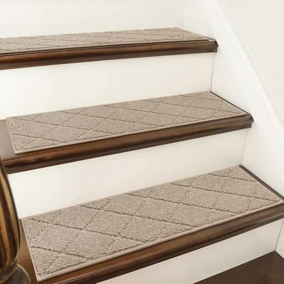 Edging Stair Treads Non-Slip Carpet Mat 28inX9in Indoor Stair Runners ...
