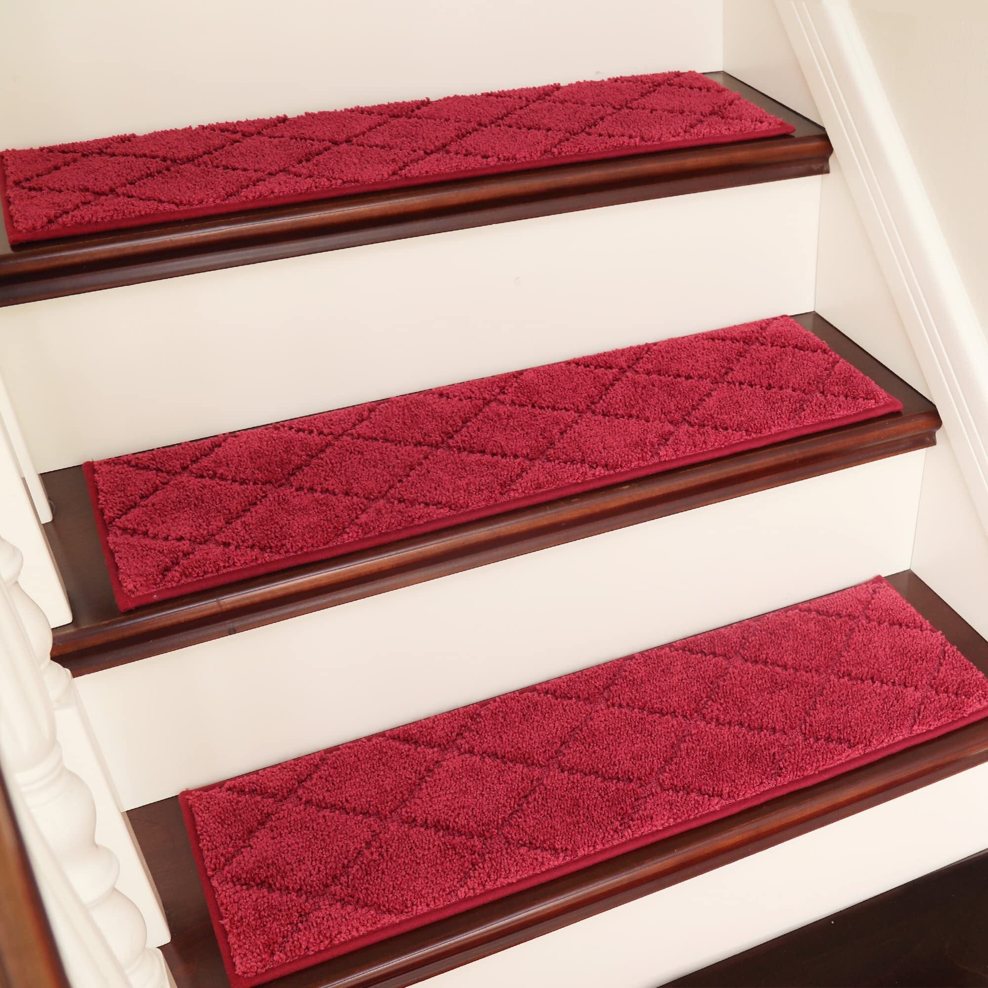 Edging Stair Treads Non-Slip Carpet Mat 28inX9in Indoor Stair Runners ...