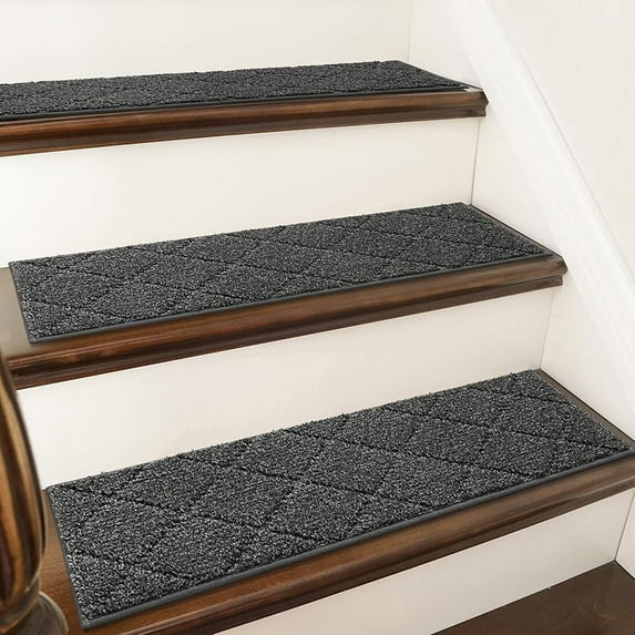 Edging Stair Treads Non-Slip Carpet Mat 28inX9in Indoor Stair Runners ...